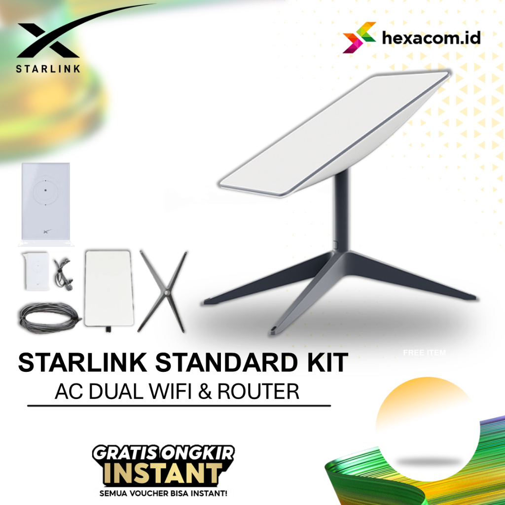 Jual STARLINK Standar Internet Wifi Kit Satelite Antena & Wifi Router ...
