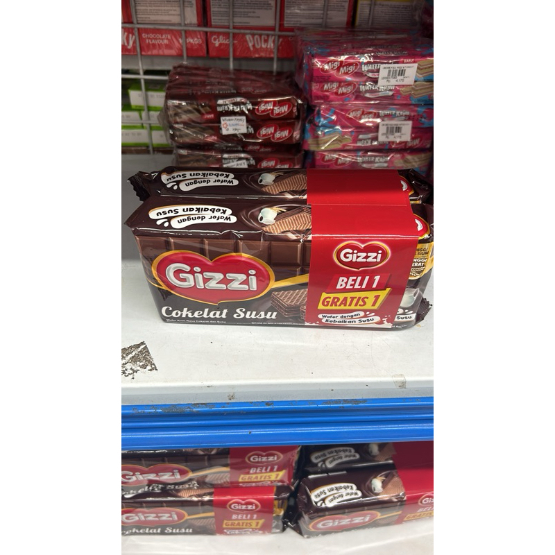 Jual GIZZI WAFER coklat susu 122gram | Shopee Indonesia
