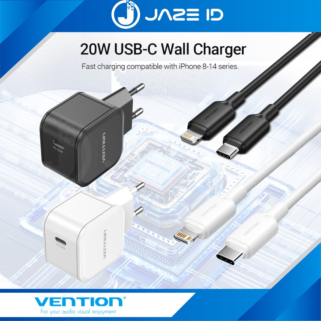 Jual Vention Charger Mini PD Type C Fast Charging 20w Iphone Android ...