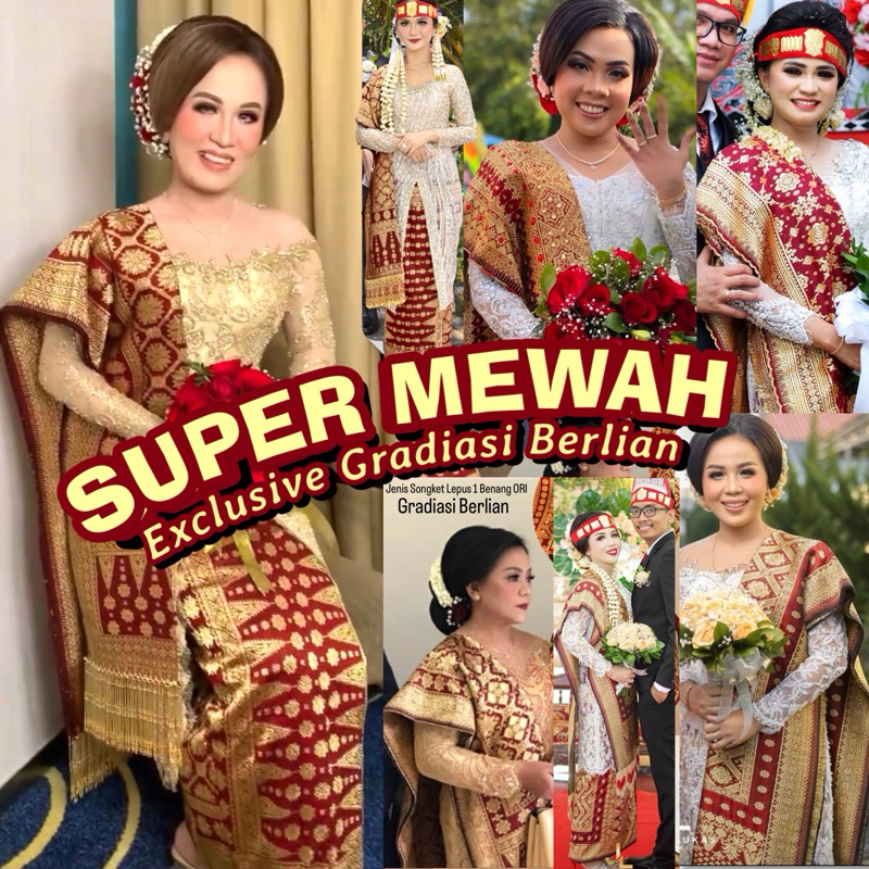 Jual SUPER MEWAH Exclusive Songket Lepus Berlian Gradiasi ORI Grade A TERLARIS Songket Tenun ...