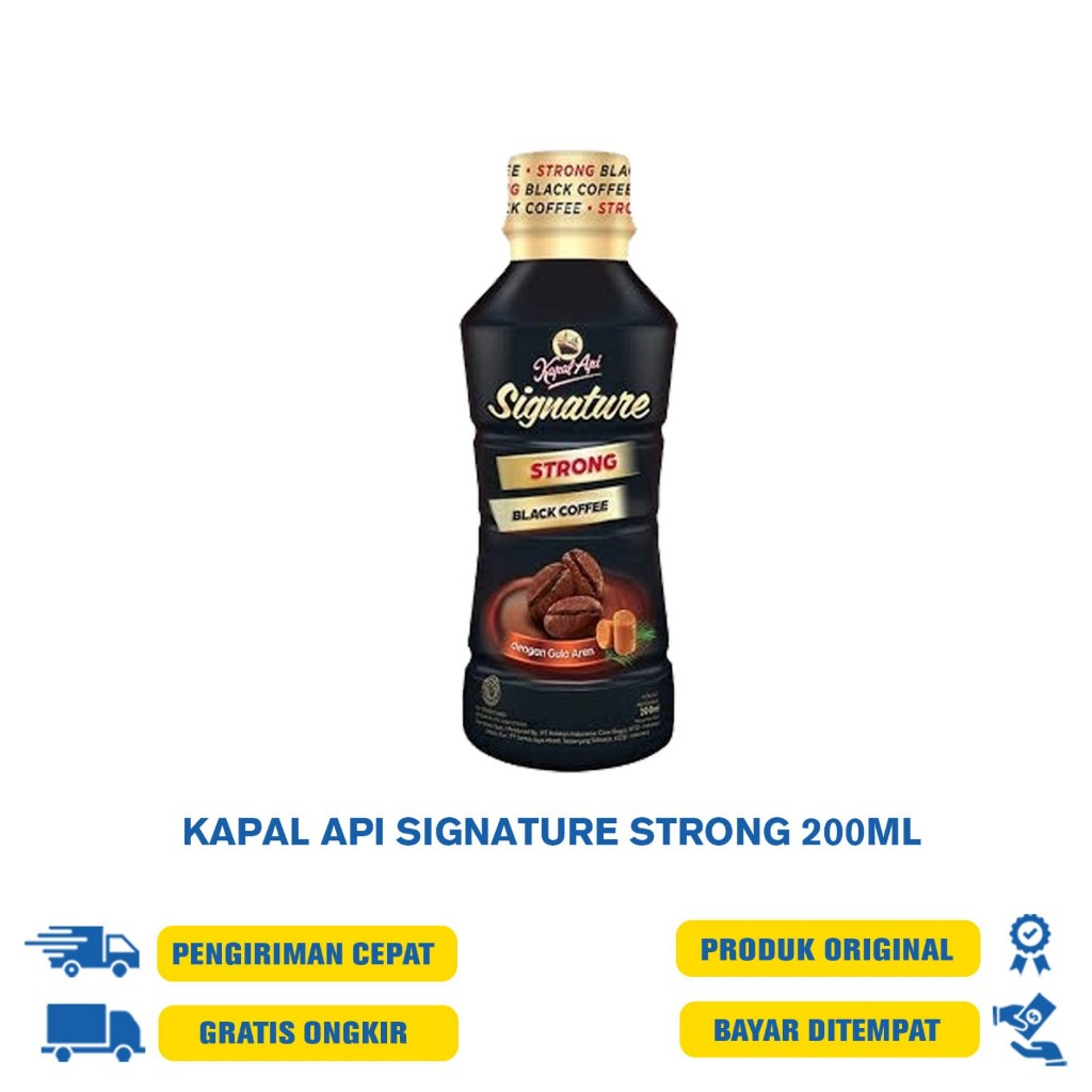 Jual KAPAL API SIGNATURE STRONG/ORIGINAL BLACK COFFEE 200 ML | Shopee ...