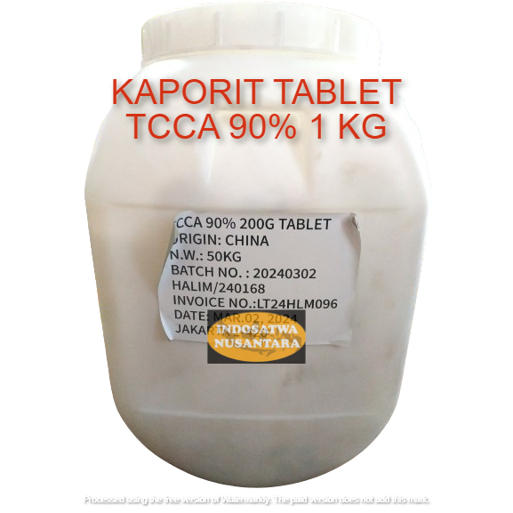 Jual Kaporit Tablet Besar 1Kg TCCA 90% Klorin Penjernih Air Kolam ...