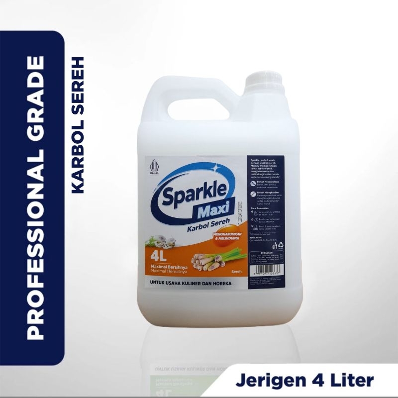 Jual Sparkle MAXI Karbol Sereh Jerigen 4 L | Shopee Indonesia