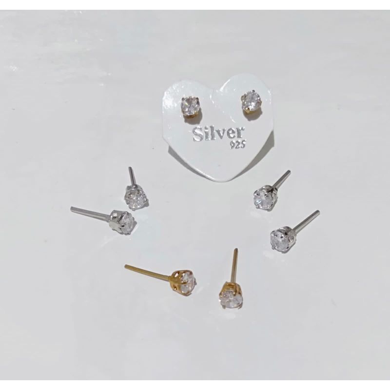 Jual Anting Tusuk Atau Giwang Solitaire(perak 925) | Shopee Indonesia