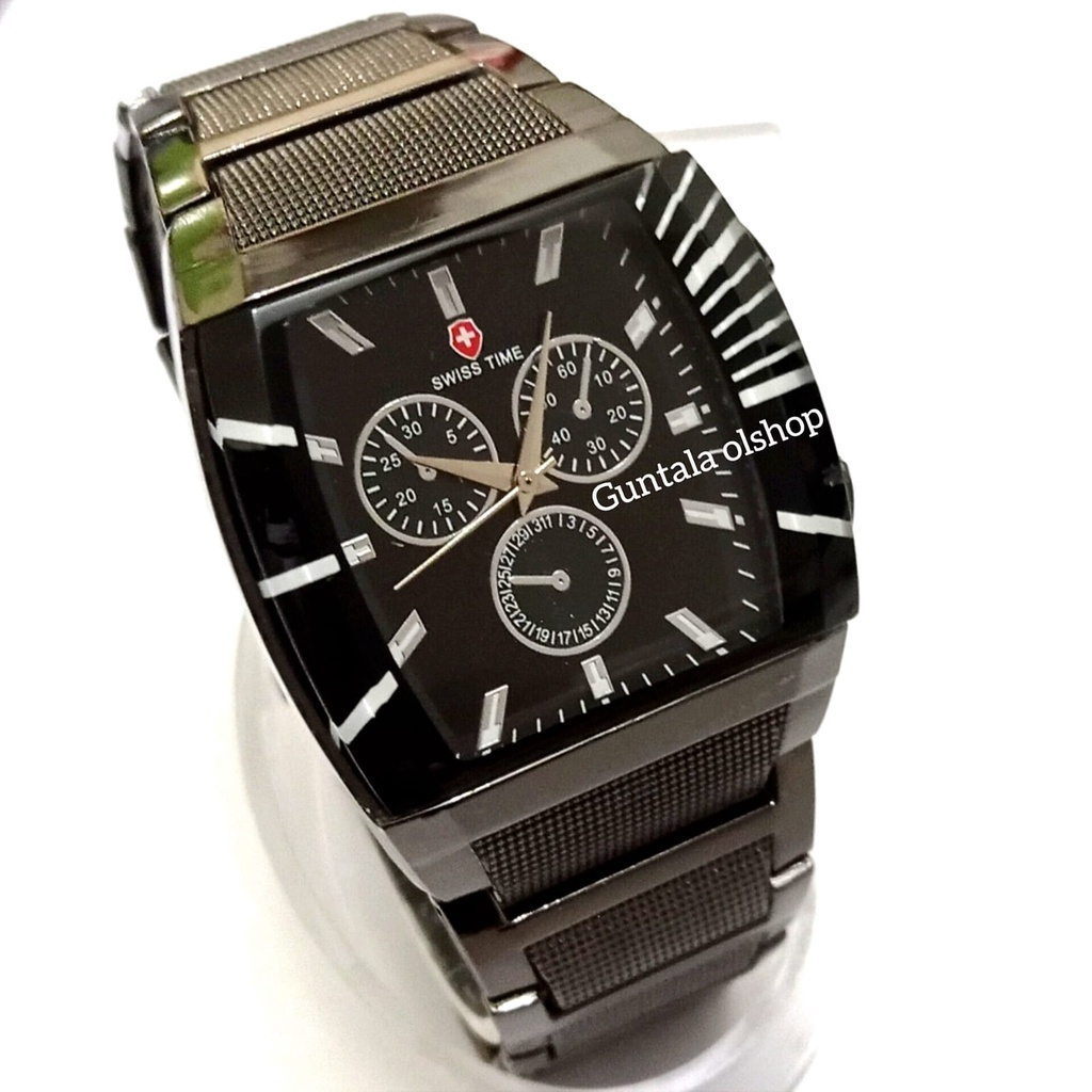 Jual Jam Tangan Rantai Stainless Kotak Kasual Pria Keren Murah Terbaru ...