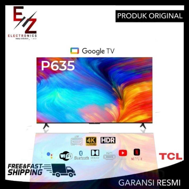 Jual TV TCL 55 Inch - 55P635 LED SMART TV GOOGLE TV - UHD 4K HDR - Youtube - Netflix - Bazelles ...