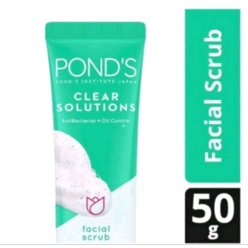Jual Ponds Facial Scrub Clear Solution 50gr ( ed 02-2025) | Shopee ...