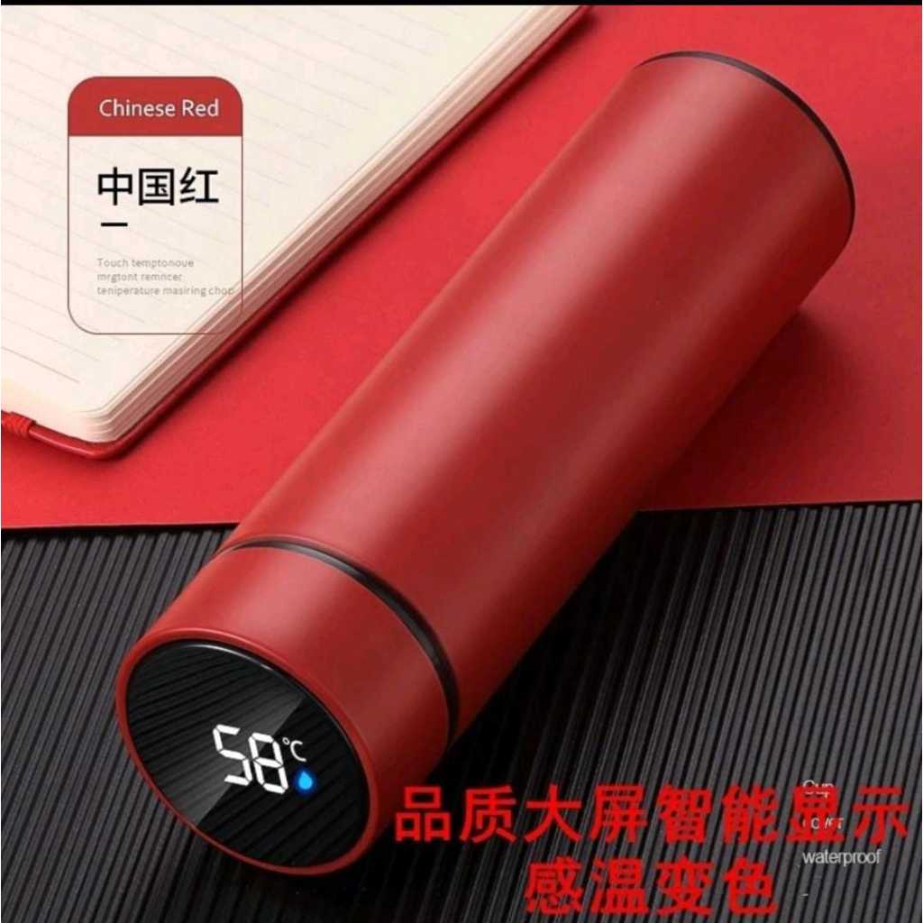 Jual Tumbler LED temperatur warna merah SATUAN POLOS | Shopee Indonesia