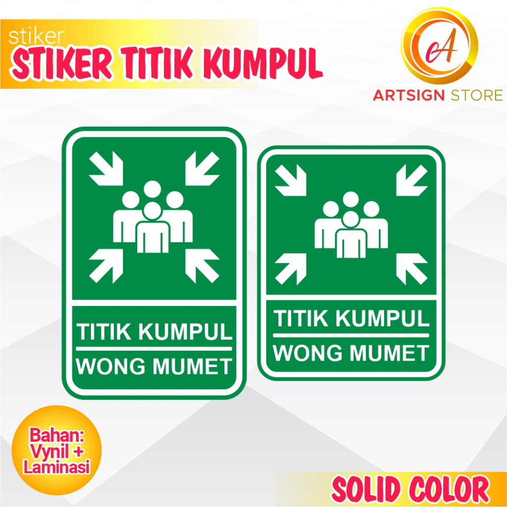 Jual Stiker Titik Kumpul bisa di tempel di akrilik Titik kumpul Hiasan ...