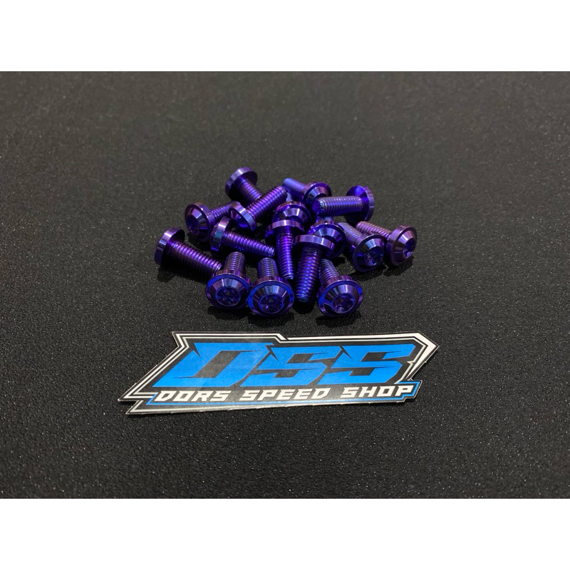Jual Baut Titanium GR5 Original Vietnam Blue Purple M8x20 Drat 12 ...