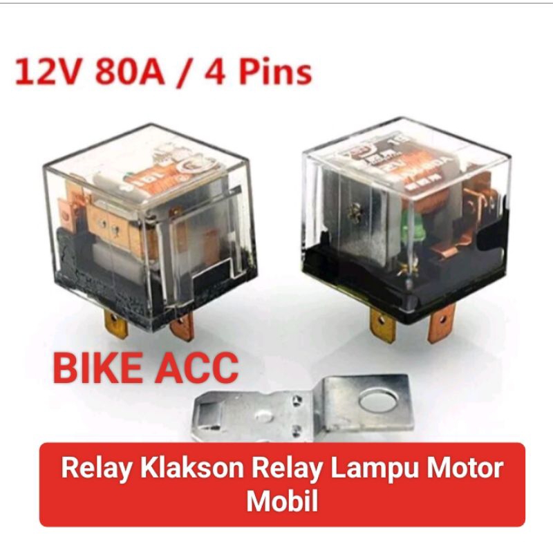 Jual Relay Lampu Relay Klakson 4/5 Pin Motor 12 Volt 40 A | Shopee ...