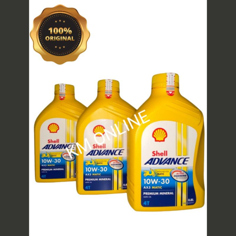Jual oli Shell Advance AX5 SC 15W30 0,8L matic scooter ORIGINAL ...
