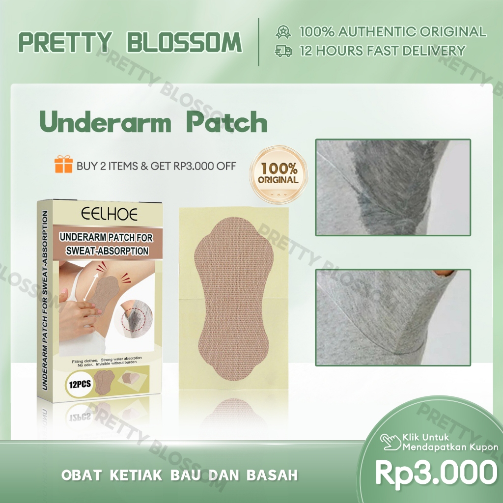 Jual EELHOE Underarm Patch 12pcs Antiperspirant Ketiak Pad Basah Patch ...