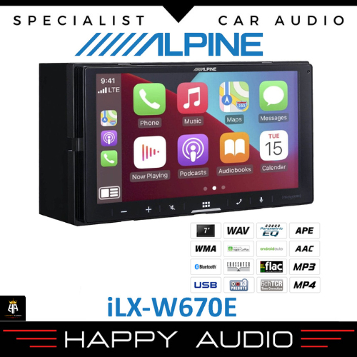 Jual Head Unit Double Din ALPINE iLX-W670E 7 Inch Universal Radio Bluetooth USB Android Auto ...