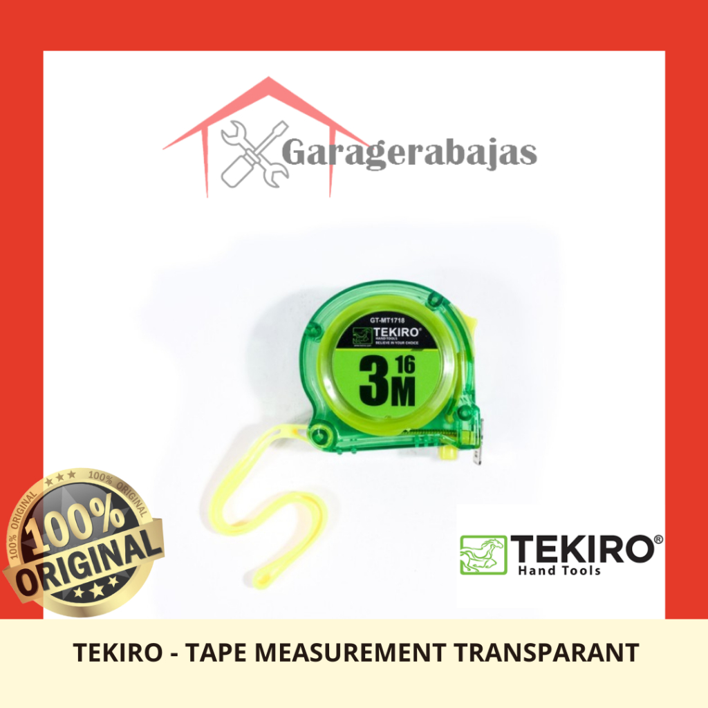 Jual TEKIRO - Meteran Transparan Ukuran 3M, 5M, 7.5M ,10M Tape Measurement Transparant | Shopee ...
