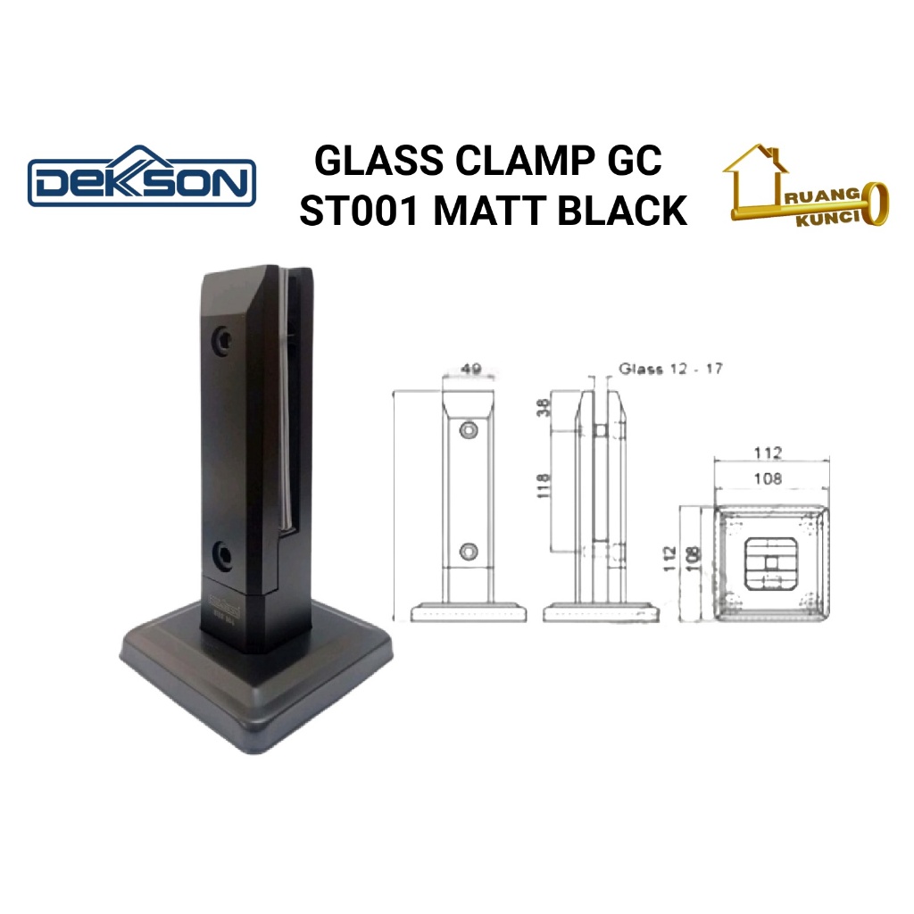 Jual Kaki Partisi Spigot Penjepit Kaca Railing Tangga Dekkson ST001 ...