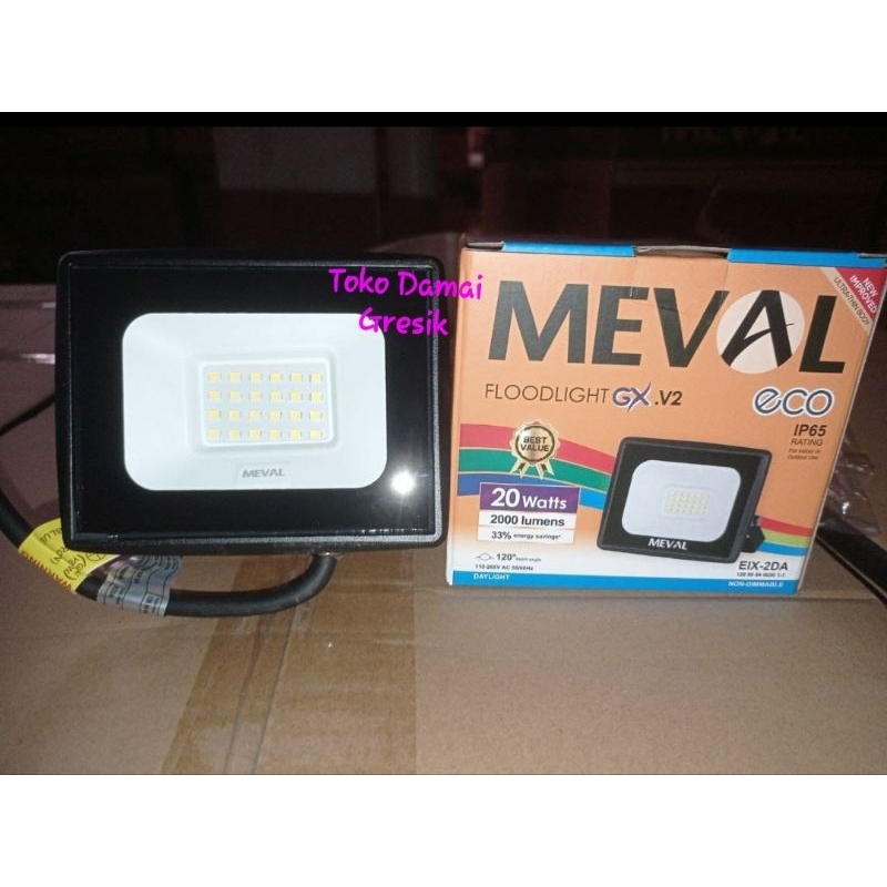 Jual Meval Floodlight GX V2 ECO 20W. LED sorot outdoor 20watt. flood ...