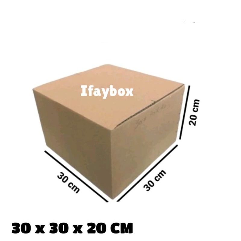 Jual Kardus box Uk. 30x30x20 cm single wall polos | Shopee Indonesia