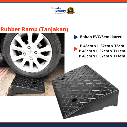 Jual PVC CURB RAMP TANJAKAN RUBBER RAMP PVC TANJAKAN MOBIL MONTOR 14CM ...