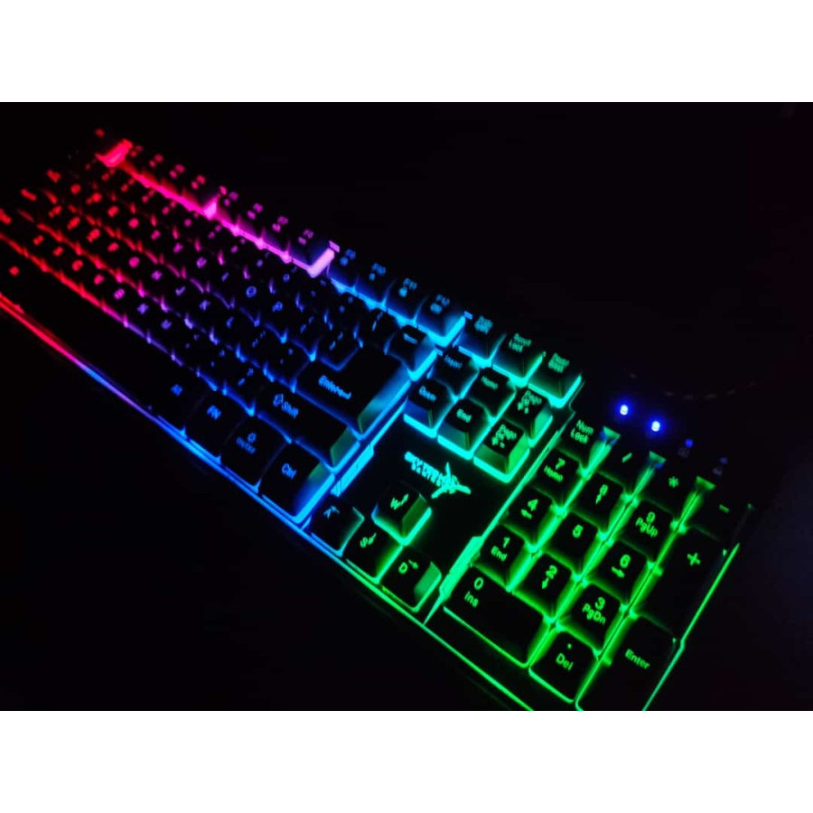 Jual Gaming Keyboard Skytech Wired Light Up Mechanical K-1000 Black RGB ...