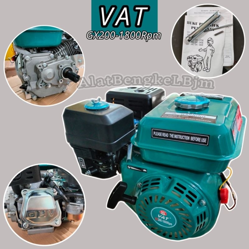 Jual ENGINE "VAT" GX-200 PUTARAN LAMBAT ||GASOLINE ENGINE/MESIN ...