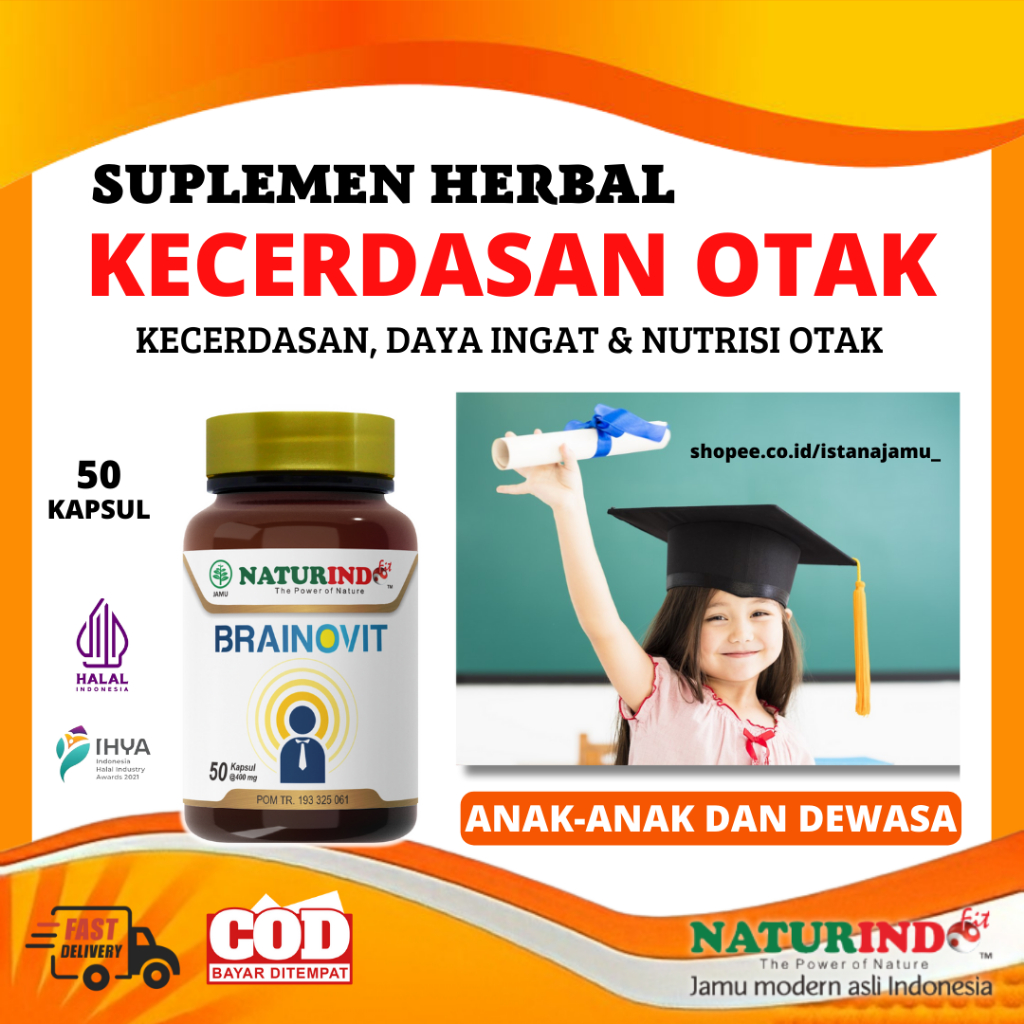 Jual Suplemen Nutrisi Otak Daya Ingat Vitamin Kecerdasan Otak Anak dan ...