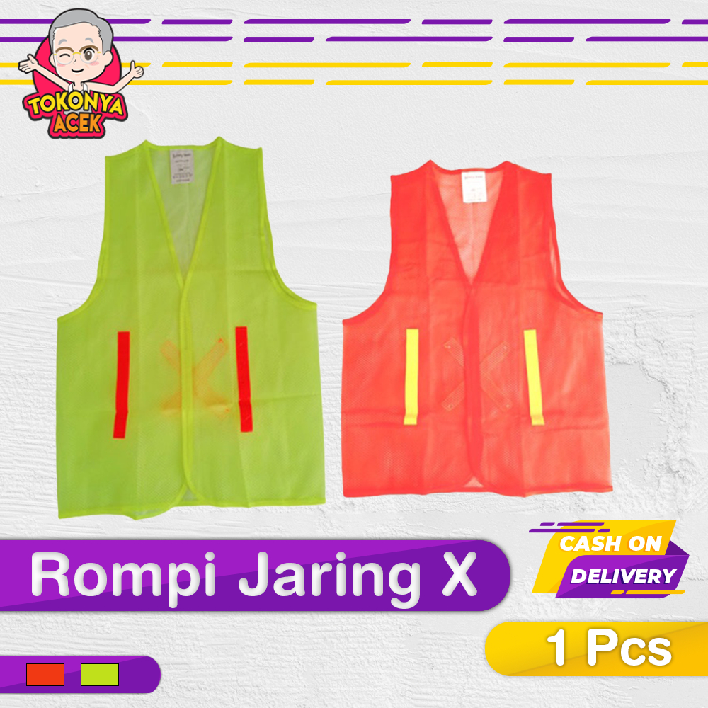 Jual Rompi Safety Jaring Polyester X / Rompi Safety Proyek / Safety ...