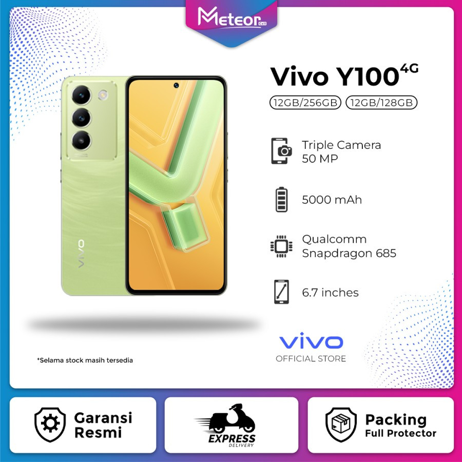 Jual Vivo Y100 4G 8/256 GB TERBARU !!! GARANSI RESMI ( BISA INSTAN AREA ...