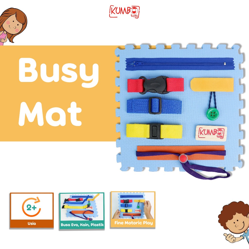 Jual Mainan Edukasi Anak Busy Mat Fine Motor Montessori Play | Shopee ...