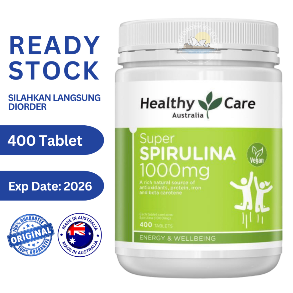 Jual Healthy Care Super Spirulina 1000mg 400 Tablets | Shopee Indonesia