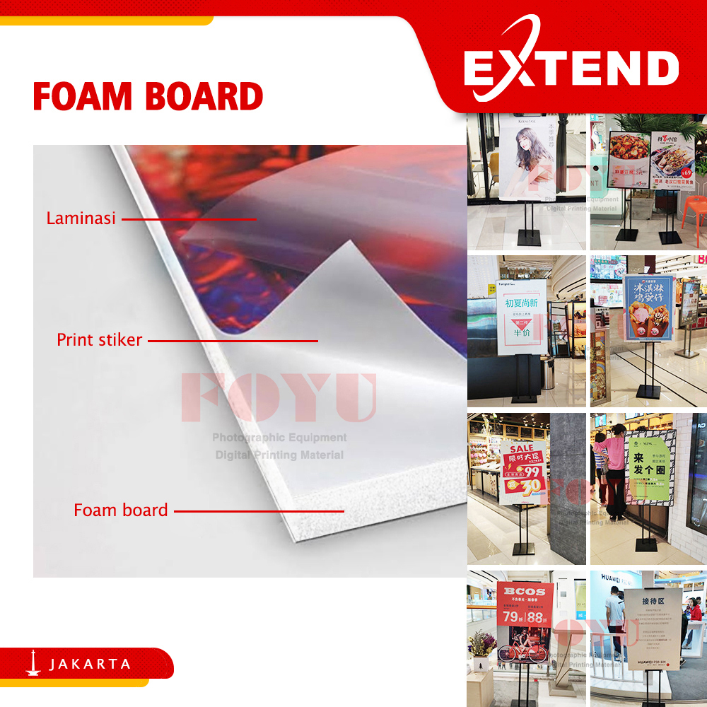 Jual Papan Poly Foam KT KD Paper Kertas Board Busa Banner Poster 60 x ...