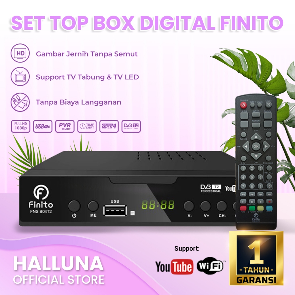 Jual PROMO Set Top Box Digital Finito Plat Besi Anti Panas, Bisa ...