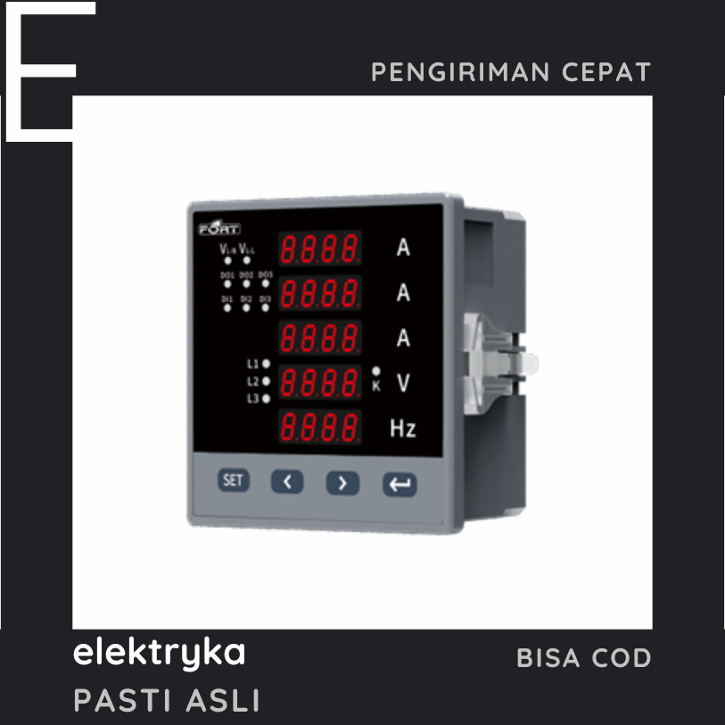 Jual FORT Digital Multifunction Meter 3 Phase AC LED Digital Multimeter 200 - 240 VAC FCN300 ...