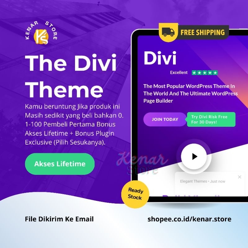 Jual DiVi Premium Original WP Template Tema Divi - The Most Popular WordPress Theme | Shopee ...