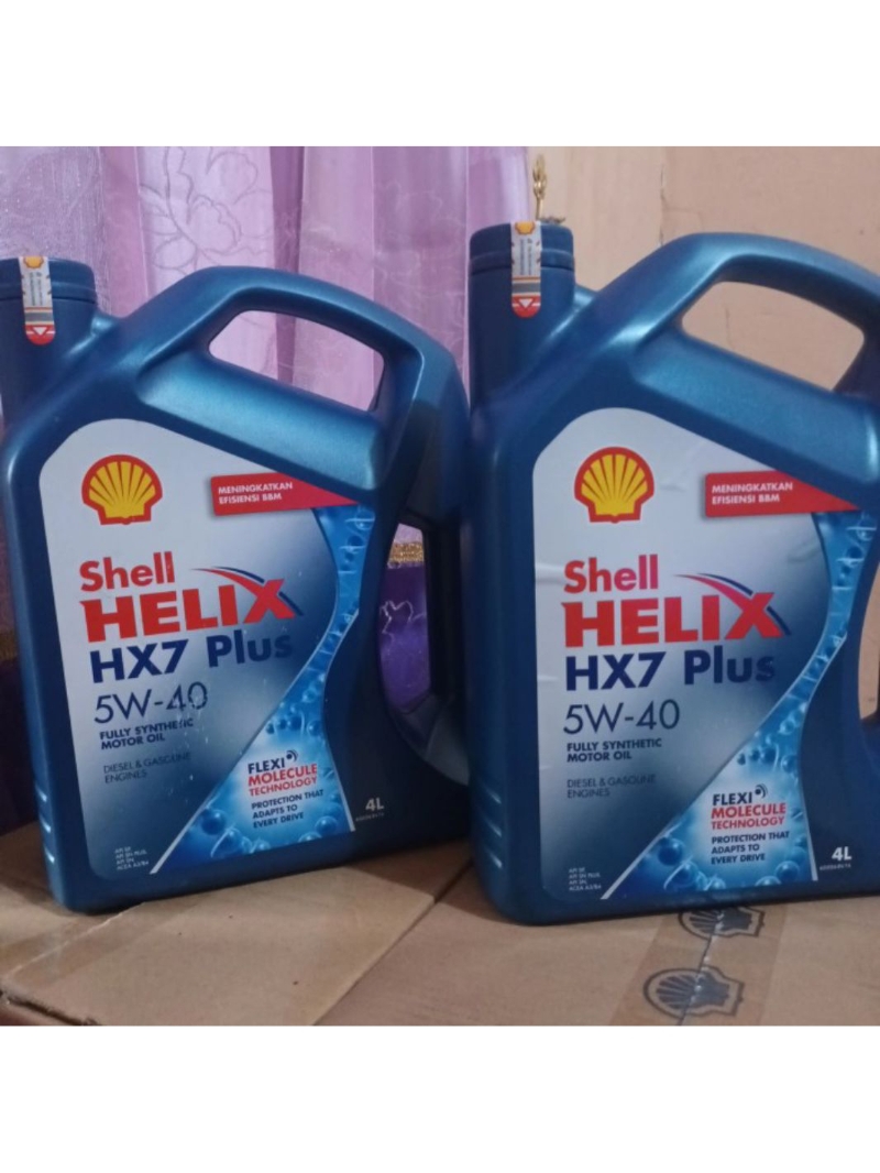 Jual OLI SHELL HELIX HX7 PLUS 5W-40 4L ||ORIGINAL BARCODE | Shopee ...
