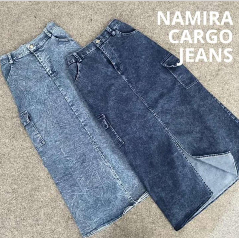 Jual Rok Jeans CARGO Korean Style - OOTD Wanita Kekinian | Shopee Indonesia