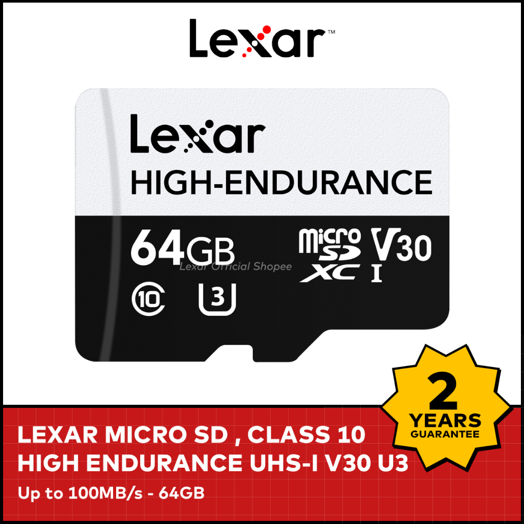 Jual Lexar High Endurance Micro SDXC UHS-I Class 10 V30 U3 CCTV / IPCAM ...