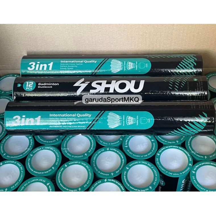 Jual SHOU BOLA BULUTANGKIS SHOU KOK BADMINTON SHOU 3 IN 1 SHUTTLECOCK ...