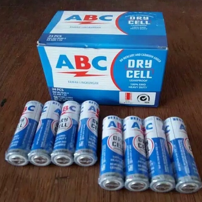 Jual KODE X1Y8 1 PAK BATERAI ABC BIRU AAA2 DRY CELL HIJAU BATRAI JAM ...