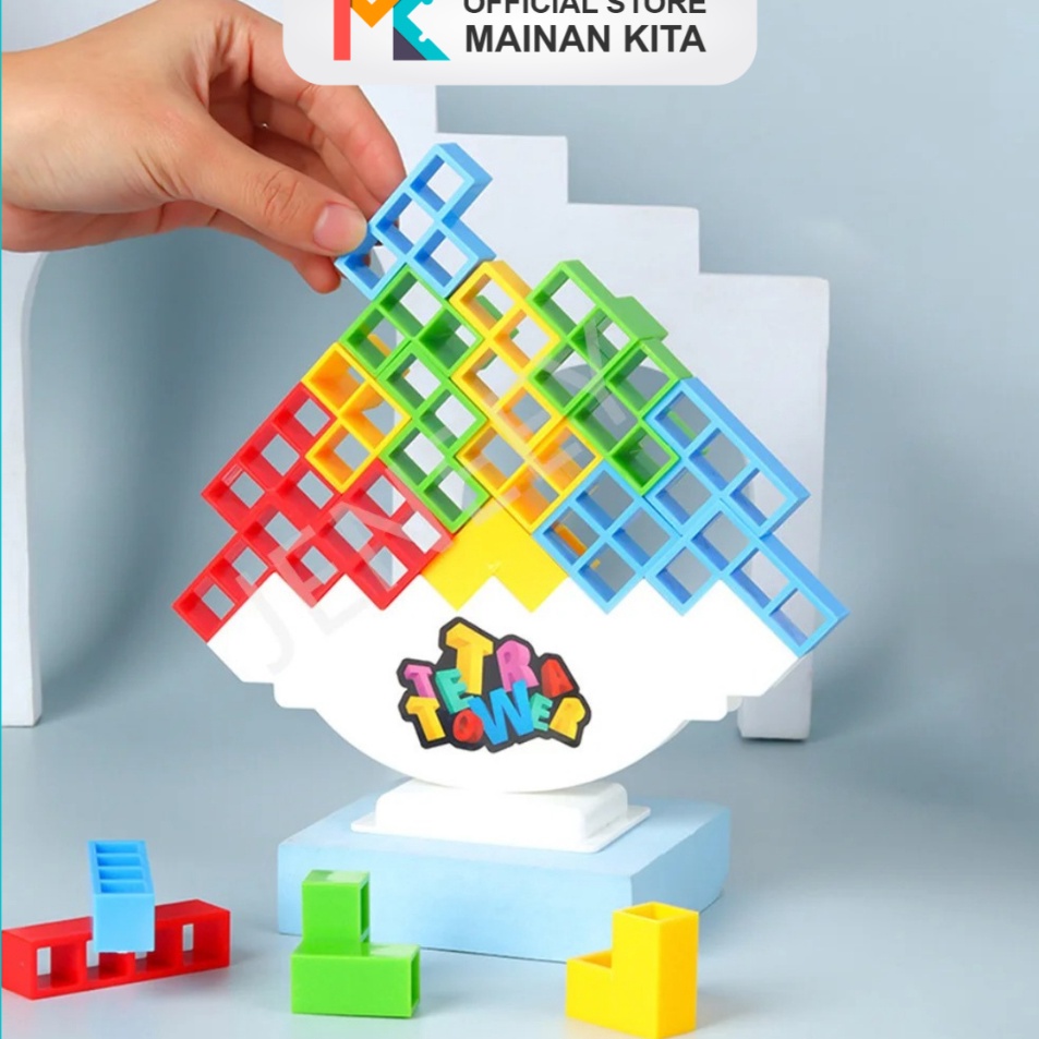 Jual MK317 Puzzle Edukasi 3d Puzzle Stack Blocks Tetra Tower Balance ...
