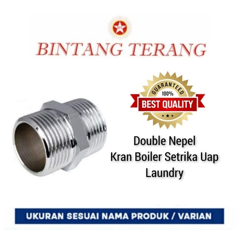 Jual Dobel Nepel Kran Setrika Uap 1/4" / Double Nipple Nepple Kran ...