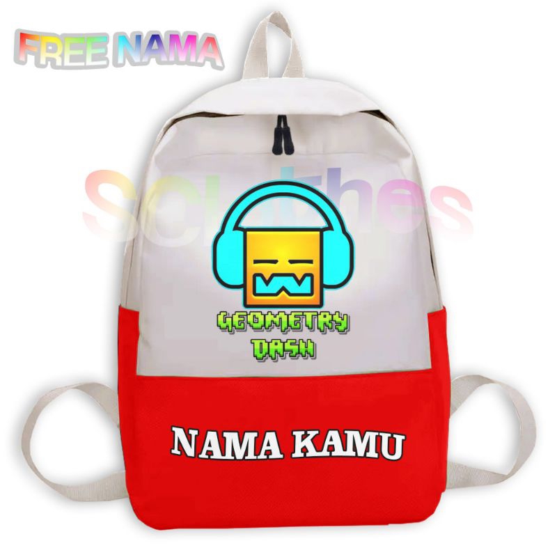 Jual Tas Geometry Dash Tas Ransel Anak Sekolah FREE NAMA | Shopee Indonesia