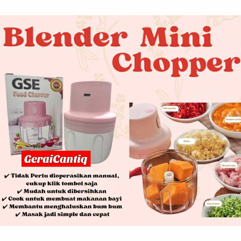 Jual KODE V1C Blender Portable Mini USB Chopper Elektrik Tanpa Kabel ...