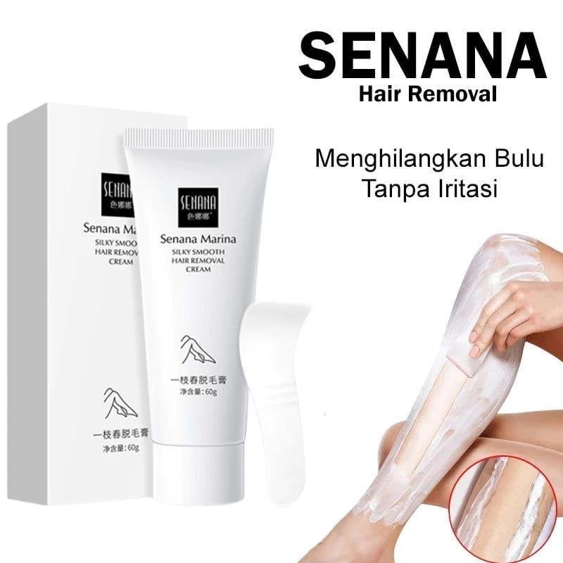 Jual SENANA Hair Removal Cream Pure And Smooth 60g - Krim Penghilang ...