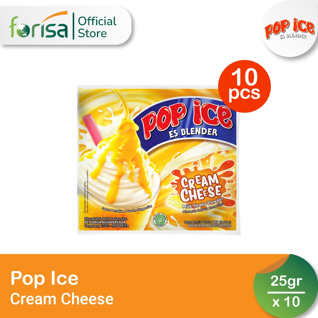 Jual Pop Ice Milk Shake Powder Cream Cheese 23 gr 10 Pcs | Shopee Indonesia