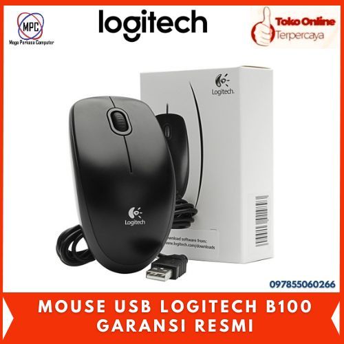 Jual Mouse Usb Logitech B100 Garansi Resmi | Shopee Indonesia