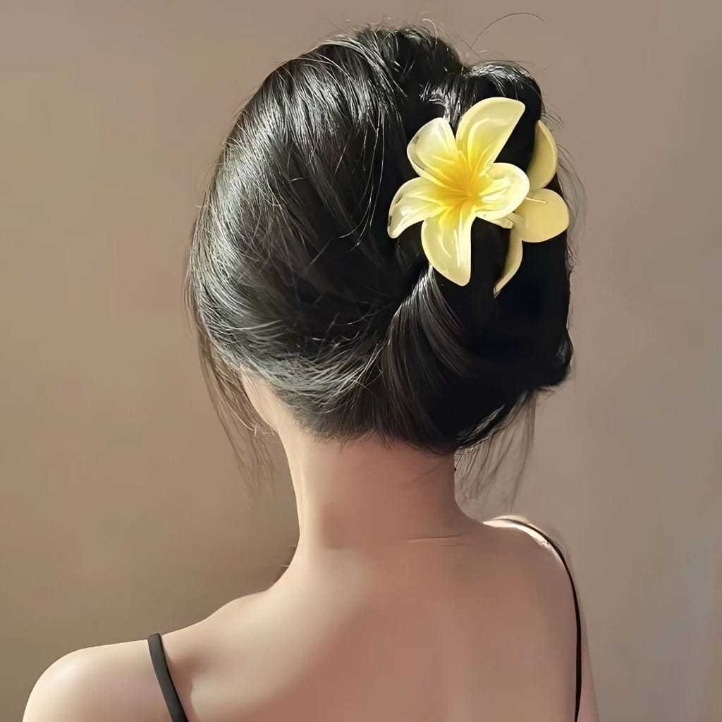 Jual Jepit Rambut Model Bunga Kamboja Akrilik Aksesoris Rambut Gaya ...