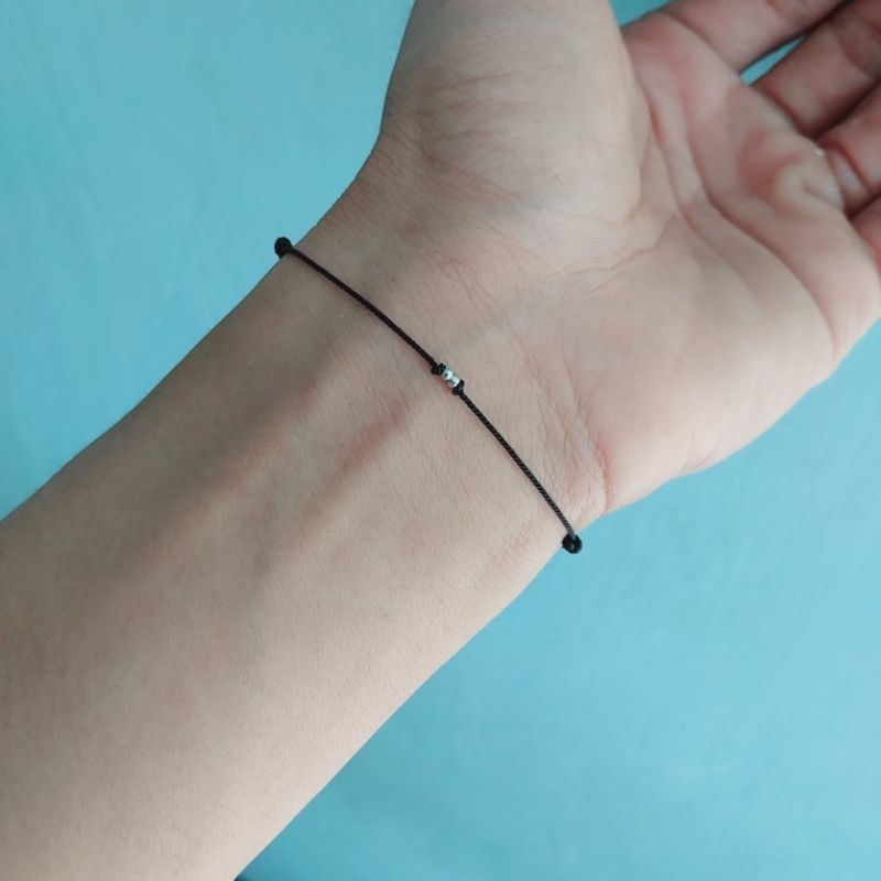 Jual gelang hitam minimalis super cute stenless mini super simpel ...