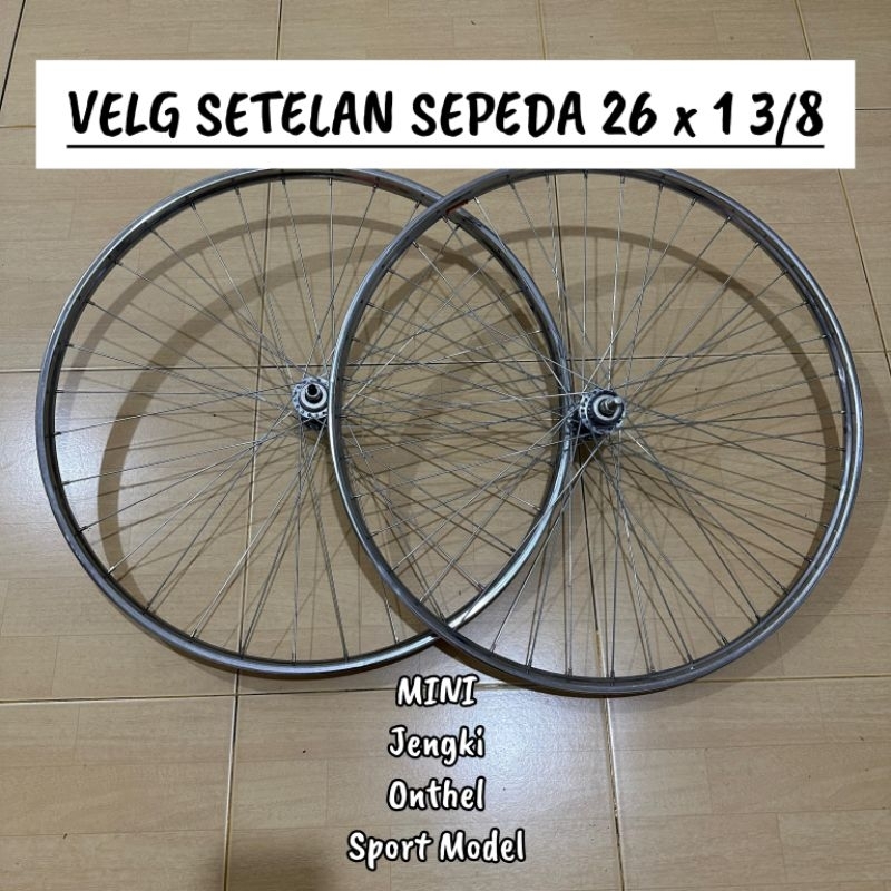 Jual Wheelset Velg Setelan 26 Chrome Uk 26 × 1 3/8 || Depan / Belakang ...