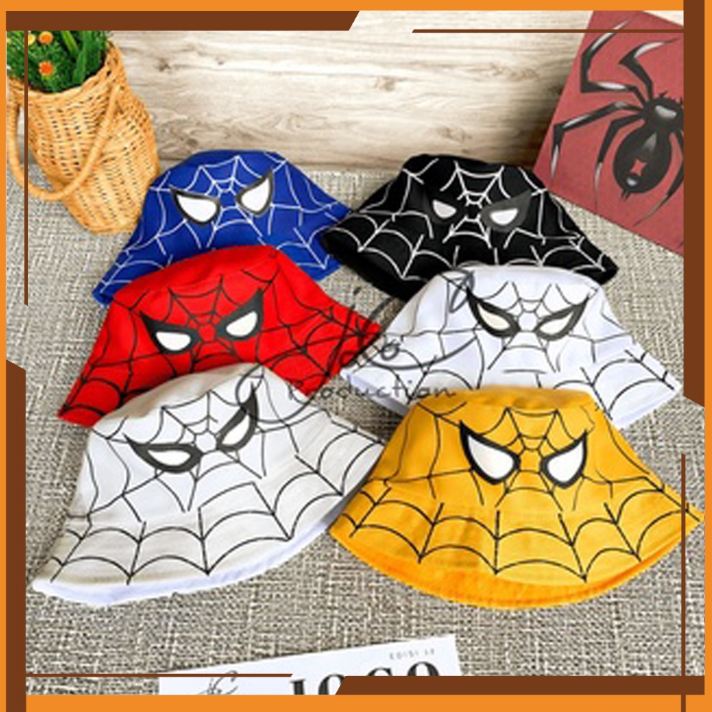 Jual PHILEO | TOPI BUCKET TALI SPIDER MOTIF FULL GAMBAR SABLON TOPI ...